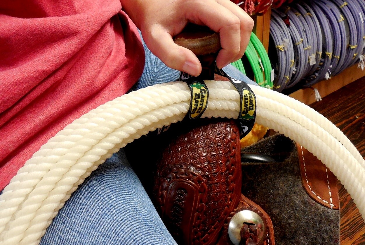 Cactus Ropes Elastic Lariat Rope Holder Strap Black & Yellow New | eBay