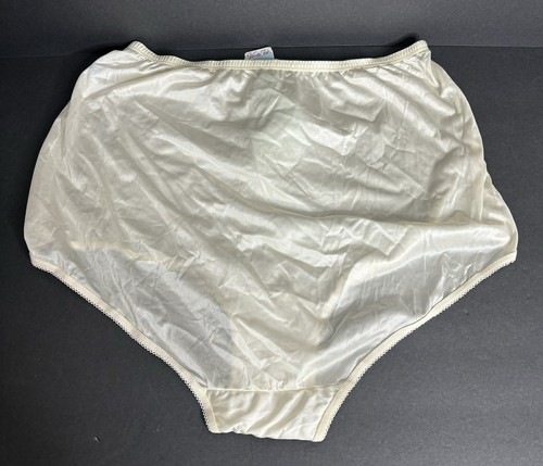 Vintage Vanity Fair Nylon Brief Panty 8 Sissy Slippery Silky Ivory USA ...