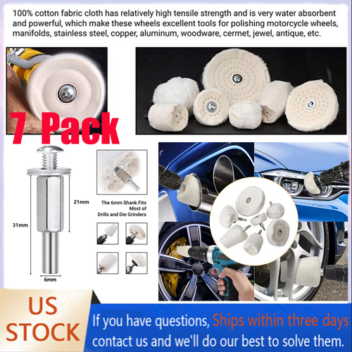 Cotton Metal Aluminum Polishing Wheel Kit Drill Die Grinder Car Buffing ...