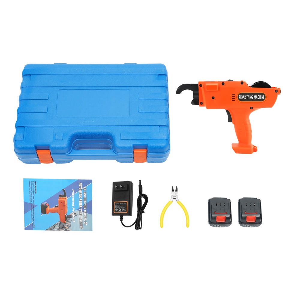 Orange Automatic Rebar Tying Machine Rebar Tier Tool single Battery 8 ...