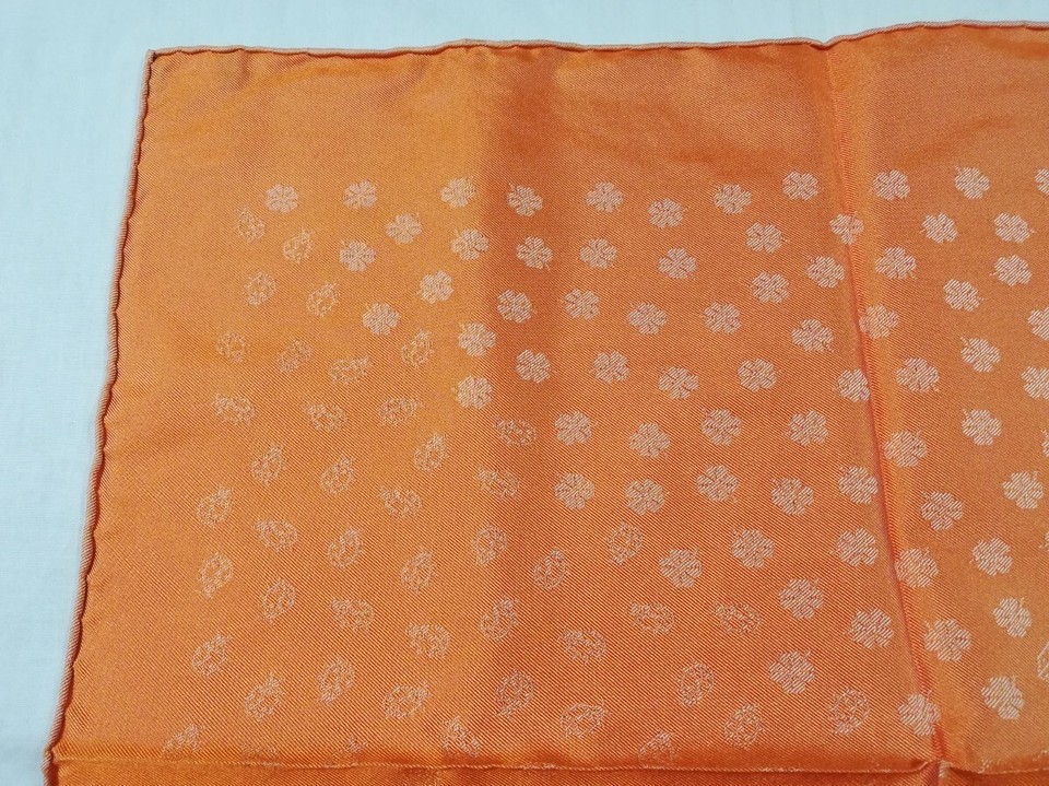 Unused HERMES Petit Carre Scarf Silk Ladybug Horseshoe Dice Allover ...