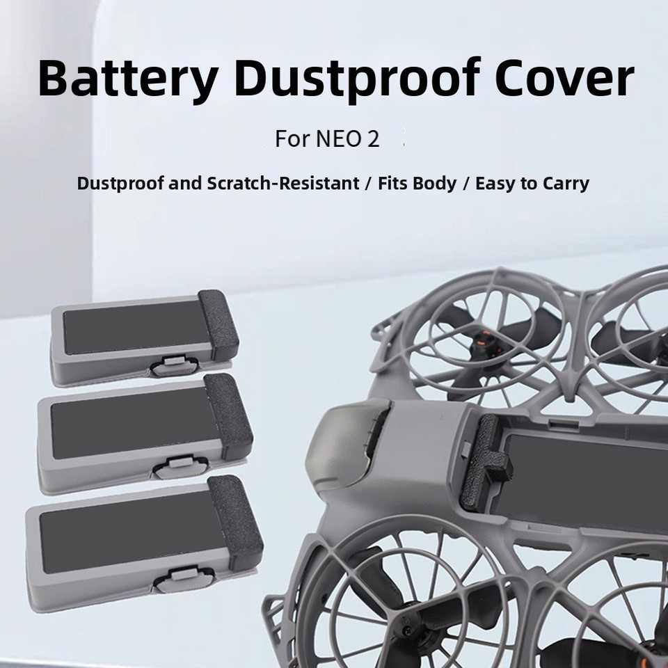 For DJI NEO 2 Battery Dust Cover 3 Pack Black PC 8 5 2CM Protective ...