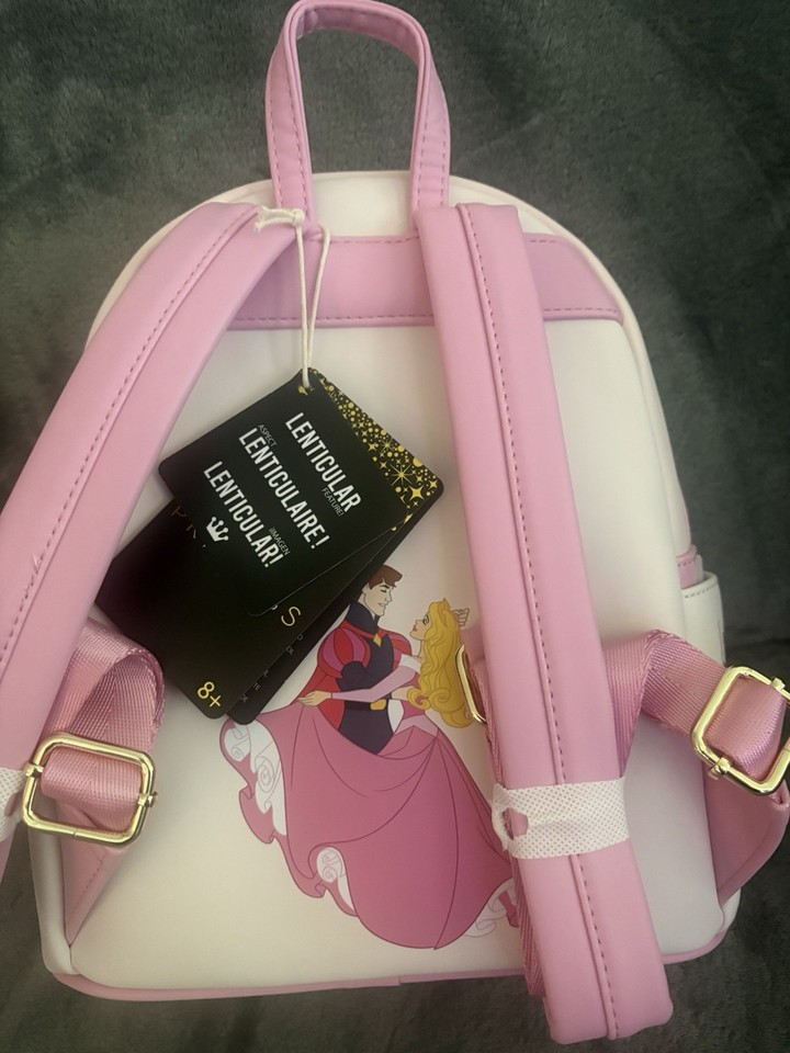 Aurora Loungefly Pink Princess Backpack NWT | eBay