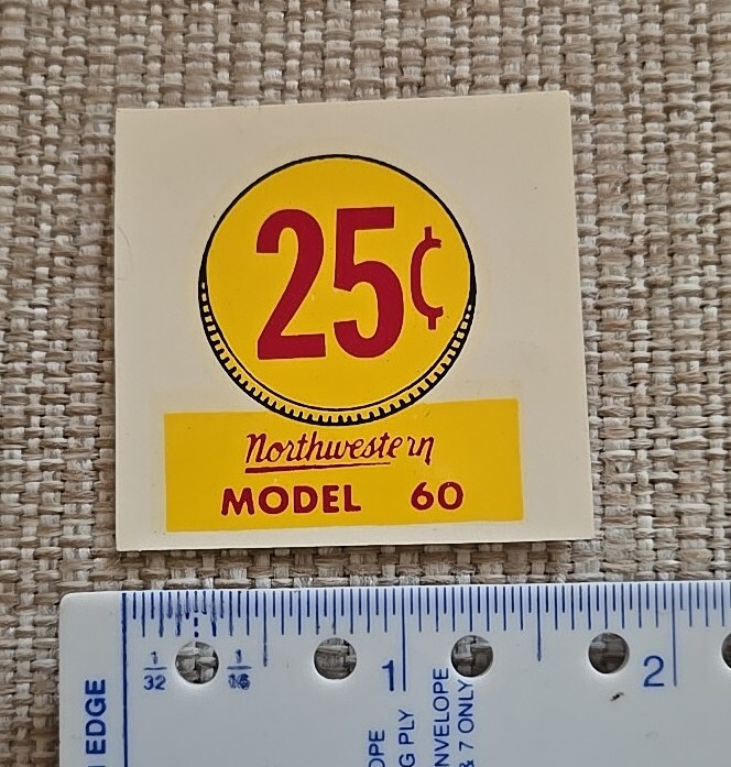 Northwestern 25 Cent Model 60 Waterslide NOS Gumball Candy Peanut ...