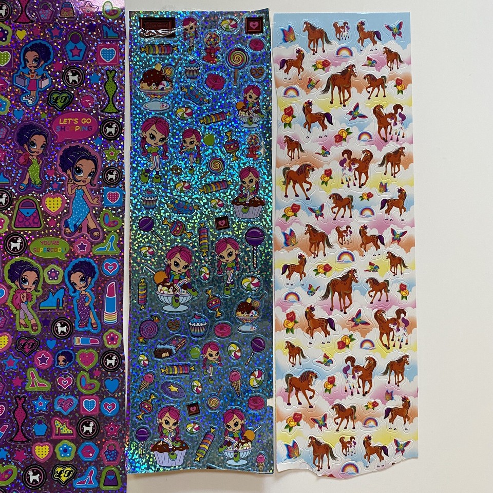 Lisa Frank Sticker Lot Horses American Forth Of July Glitter | eBay UK