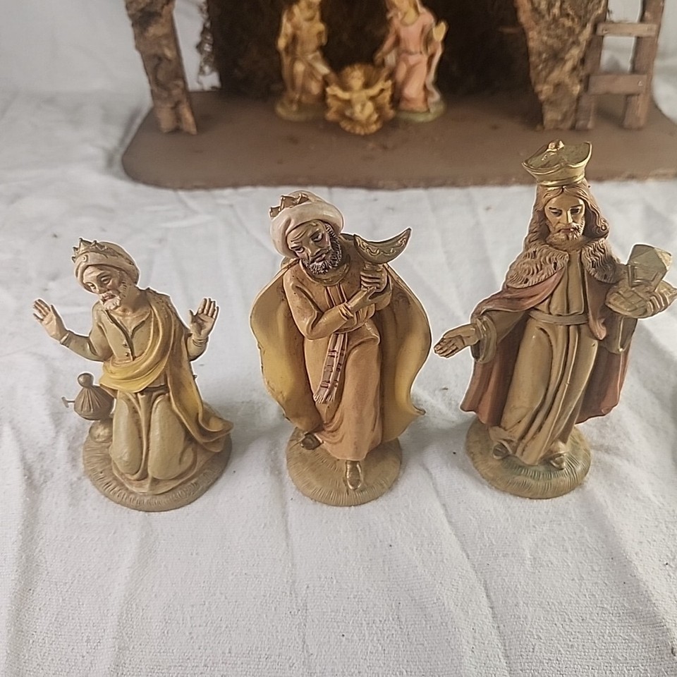 Nativity Set With Stable Creche 16 Figures Made In Italy Vintage ...