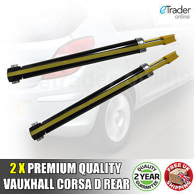 VAUXHALL CORSA D REAR SHOCK ABSORBERS & DUST COVERS BUMP STOPS 06 ...