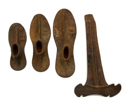 VTG MALLEABLE CAST IRON Shoe Repair Form and Stand - C2,C3,C4 Shoe ...