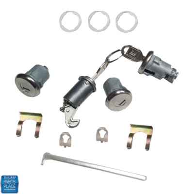 1964-1965 Chevelle Glove, Trunk & Door Lock Kit Later Head Key Style ...