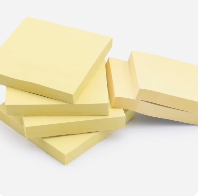 100pcs Sticky Notes Bright yellow color Self-Stick Pads 3x3in Paper ...