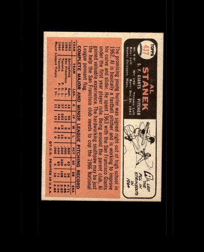 1966 Topps 437 Al Stanek EX #D1,428299 | eBay