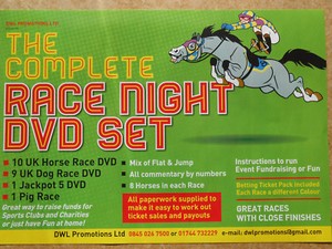 THE COMPLETE RACE NIGHT DVD HORSE RACING SET -WITH 100 PER RUNNER PAD ...