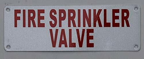 FIRE Sprinkler Valve Sign (White, Reflective !!, Aluminium 2X6)-REF24 ...