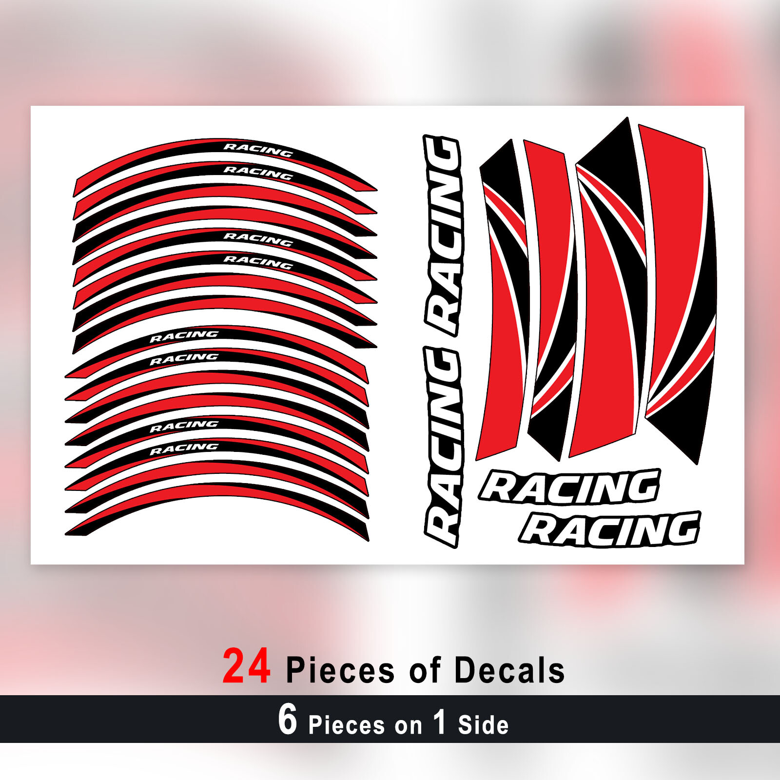 Red 17 inch Wheel Rim Sticker GP08 For Honda INTEGRA 750 16-19 18 17 | eBay