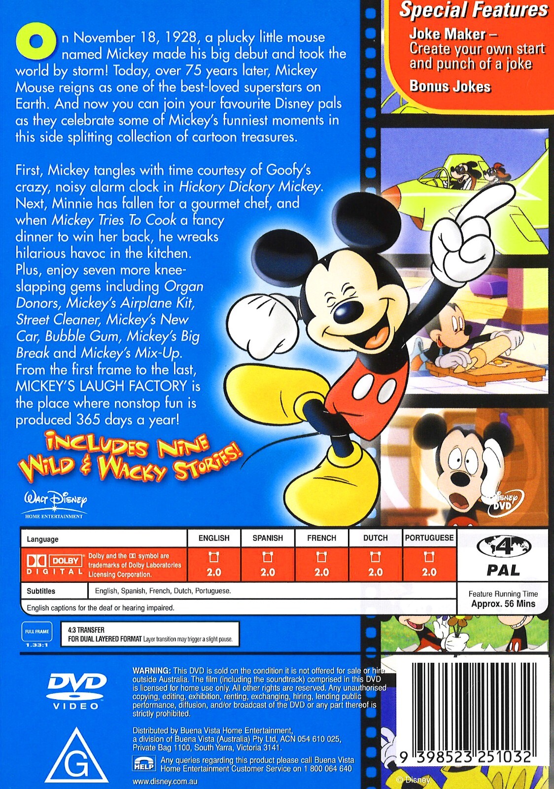 358 A NEW SEALED DISNEY MICKEY'S LAUGH FACTORY DVD Region 4 | eBay