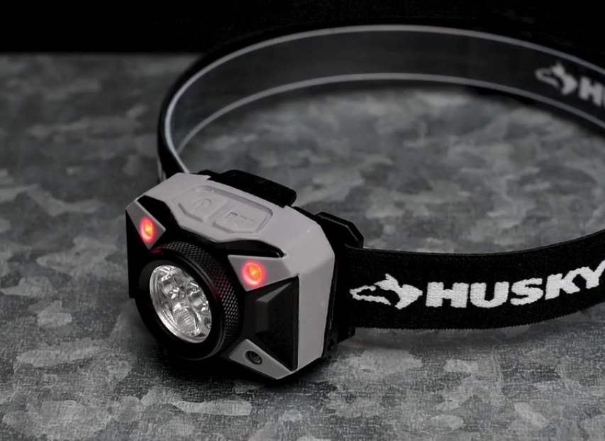 500 LUMENS 5 MODE SPOT AND FLOOD HEAVY DUTY Husky LED HEADLAMP NEW W ...