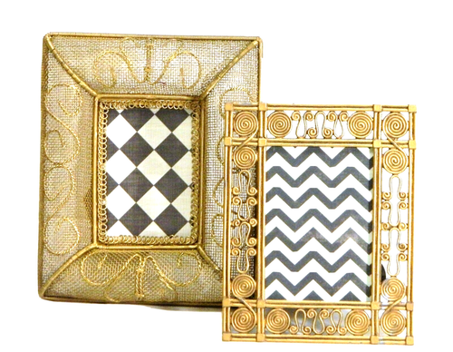 Picture Photo Frames Metal Gold Mesh Scroll Easel Back 2 | eBay