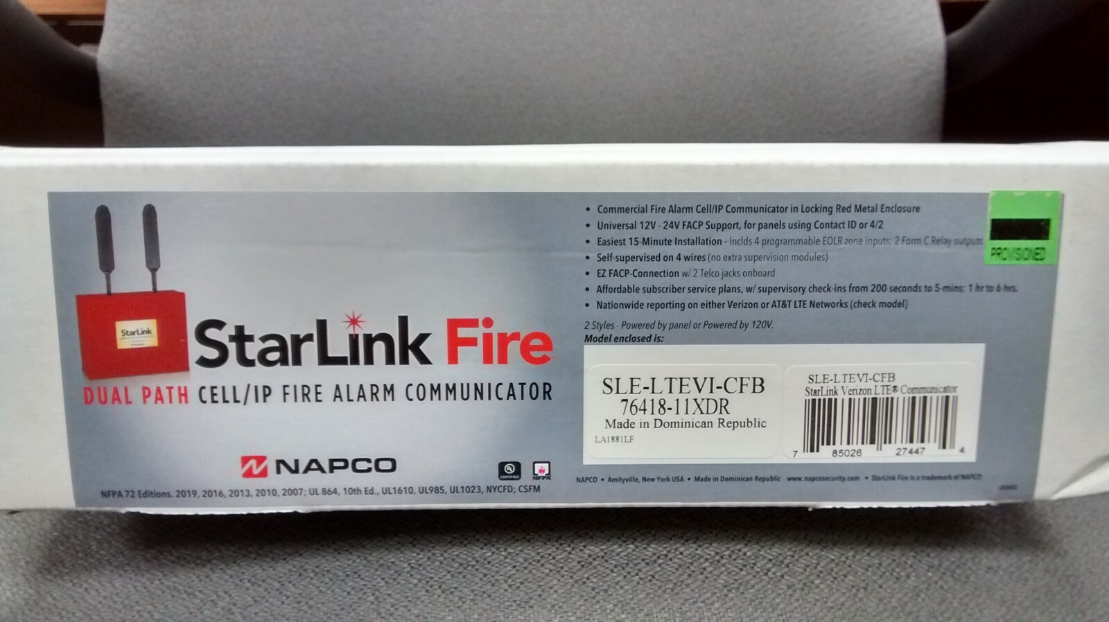 Dual Path Fire IP/Cellular Alarm Communicator. Napco/Starlink #SLE ...