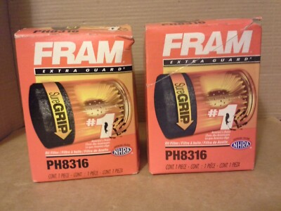 2PK. Fram Extra Guard Oil Filter PH8316 With Sure Grip 3X Engine ...