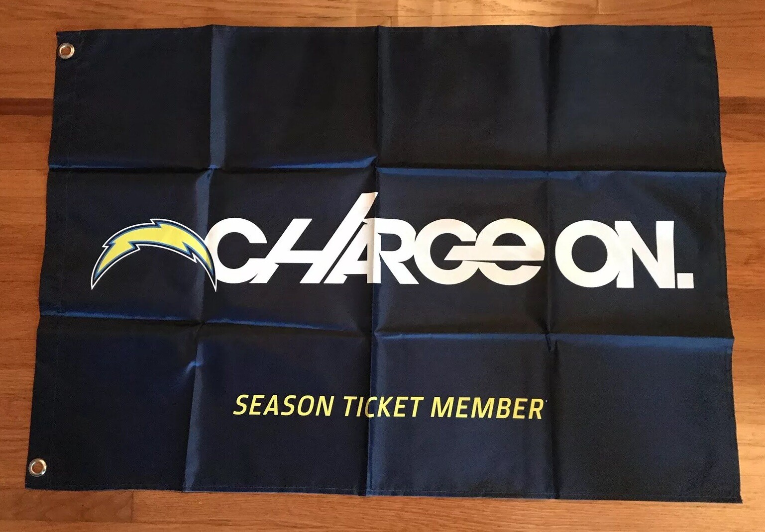 Official NFL Reversible Season Ticket Holder LA Chargers Flag Metal ...
