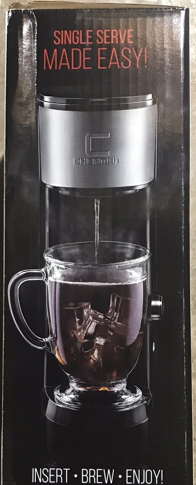 Chefman Instabrew Single Serve Coffee Maker, 14 oz Coffee Filter ...