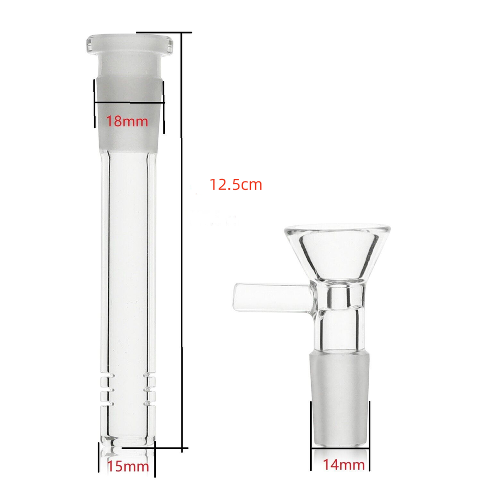 12.5cm Length Downstem for Glass Bongs Accessories Bong Bowl 14.5mm ...