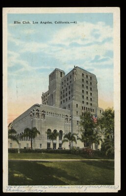 BPOE Elks Club Lodge Home Los Angeles California Fraternity Postcard | eBay