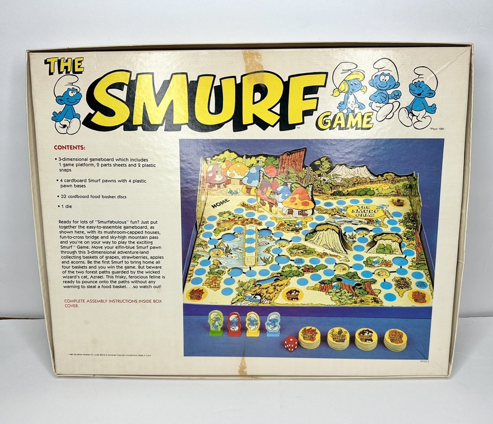 Vintage The Smurf Game 3D Board Game 1981 Milton Bradley No. 4113 | eBay