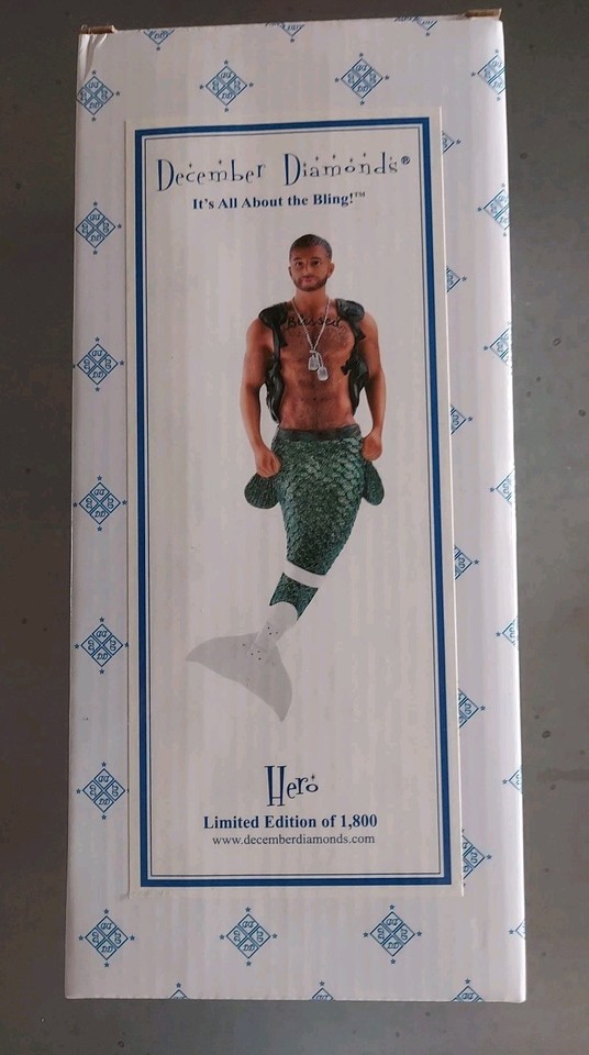RARE December Diamonds HERO Limited Edition Merman Ornament Wounded ...