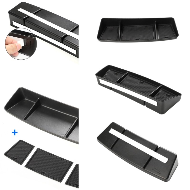 Behind Screen Organizer Dashboard Storage Box Accessory ABS+PVC Box for ...