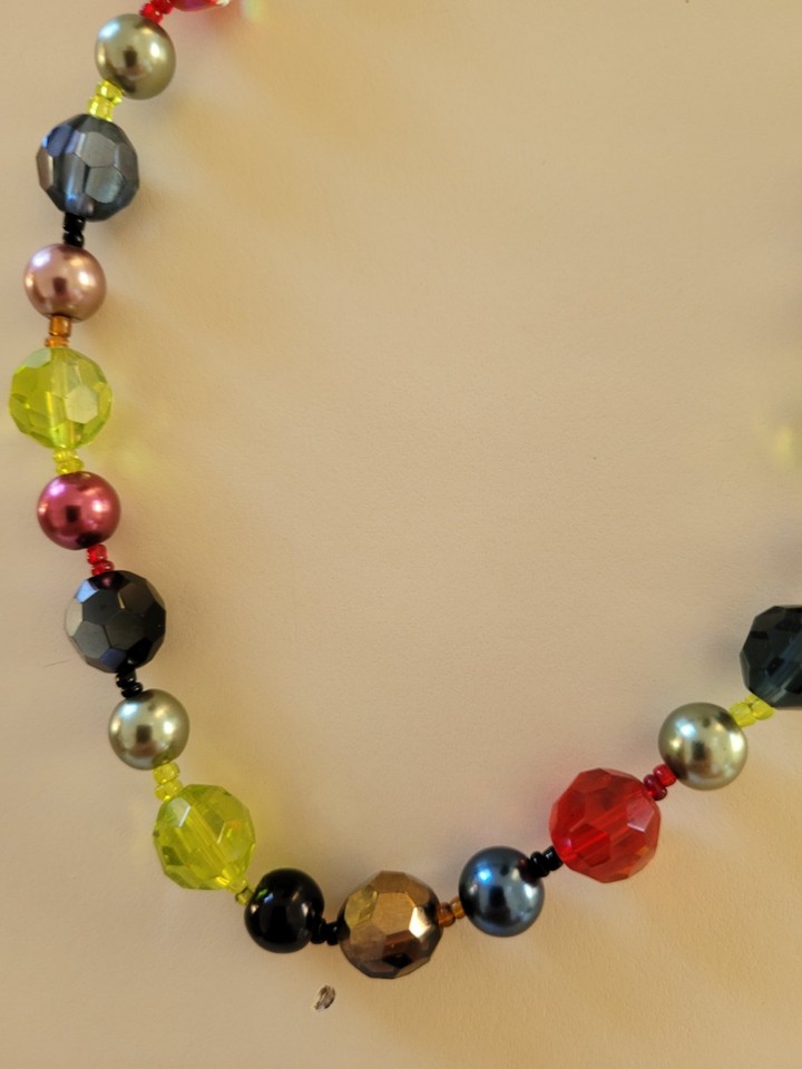 Vintage Esmor Bling Bead Necklace Retro Candy Color Inspired | eBay