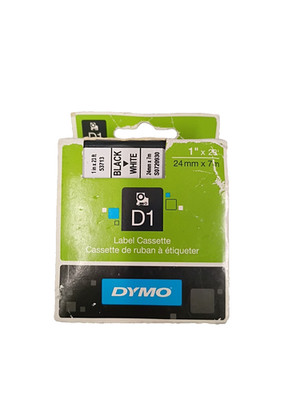 DYMO D1 Labeling Tape Cassette 1" × 23' Black/White 53713 | eBay