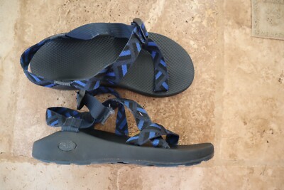 Black & Cobalt Blue Pattern Web Strap CHACO Strappy Sandals Mans 11 | eBay