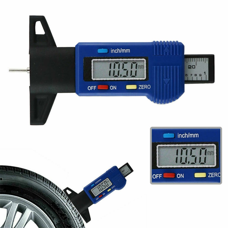Digital LCD Truck Car Tyre Tire Caliper Tread Depth Gauge Meter Auto ...