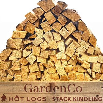8 Bags Kindling Firewood 20kg Kindling Wood Open Fire BBQ Stoves Fire ...