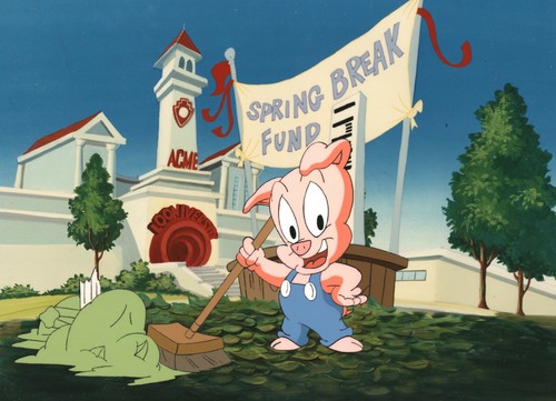 Tiny Toons Adventures-Original Production Cel-Hampton J. Pig-Spring ...