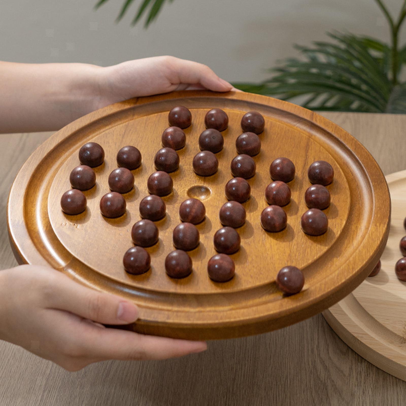 Indian Classic Solitaire Board Game Round Game Board for 1 Player ...