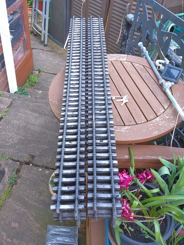 G gauge track. LEHMANN garden railway straight track 8 x 1.2m lengths ...