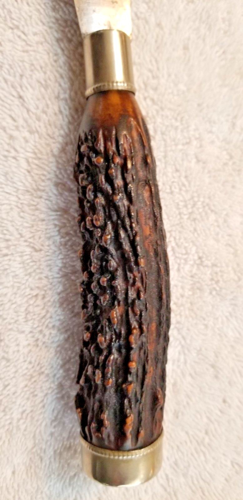 Vintage KNICKERBOCKER MANUFACTURING Co. Stag Handle Carving Knife 9" | eBay