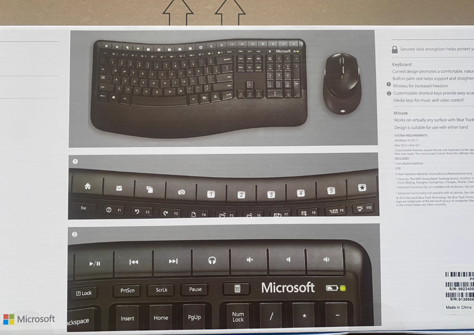 Microsoft Wireless Comfort Desktop 5050 - Keyboard and Mouse | eBay