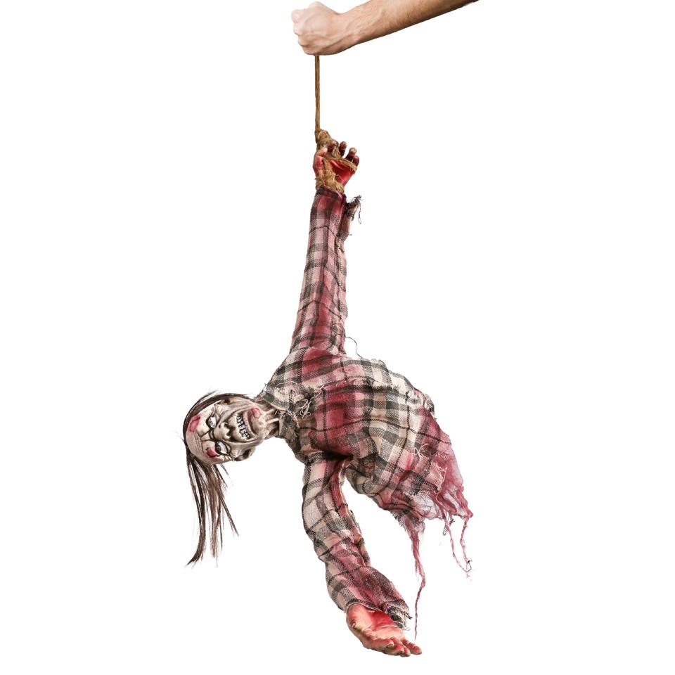 80CM HANGING ZOMBIE LIGHT MOVING SOUND ANIMATED HALLOWEEN DECORATION ...