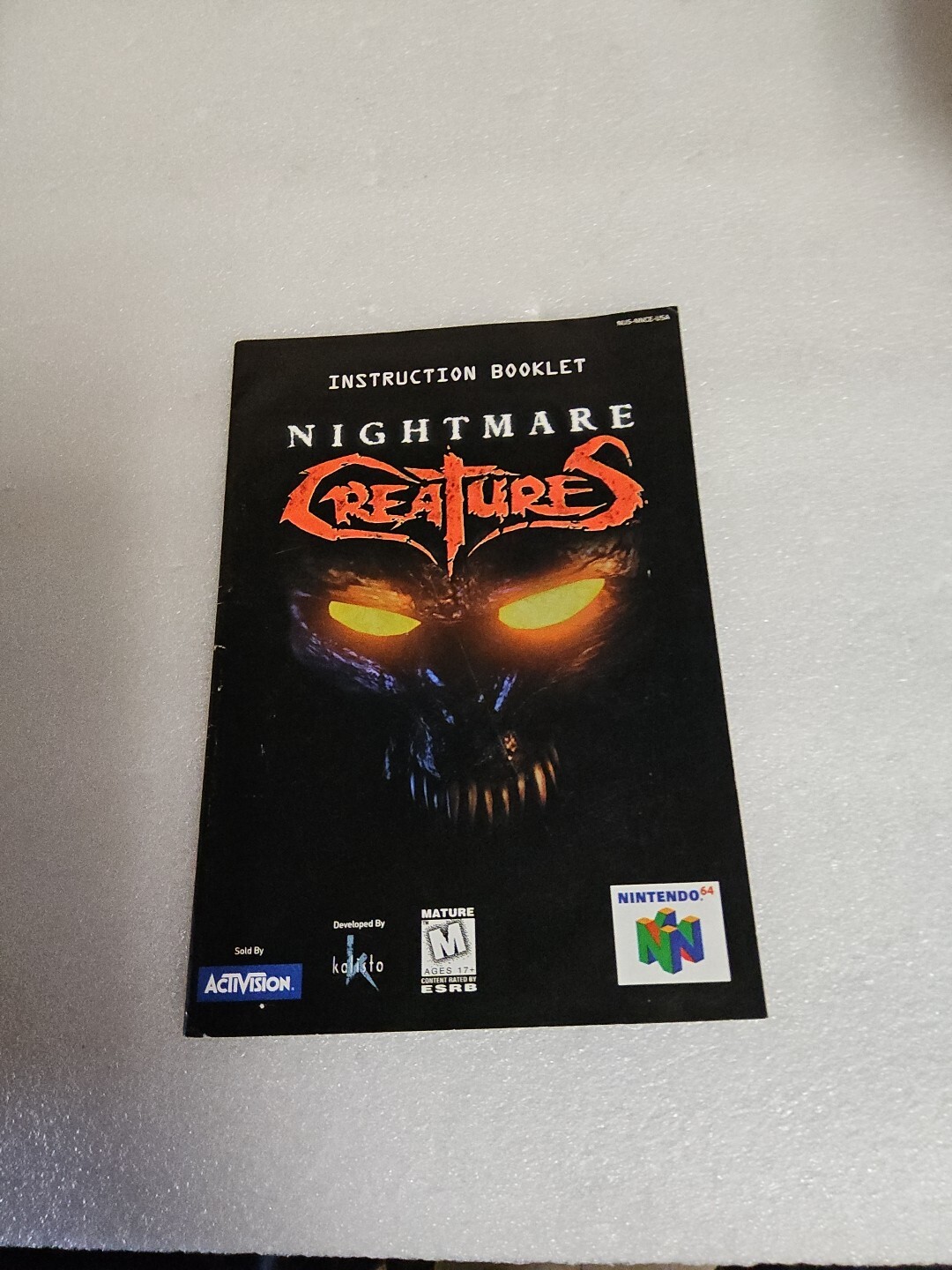 Nightmare Creatures (Nintendo 64 N64) Instruction Booklet / Manual Only | eBay