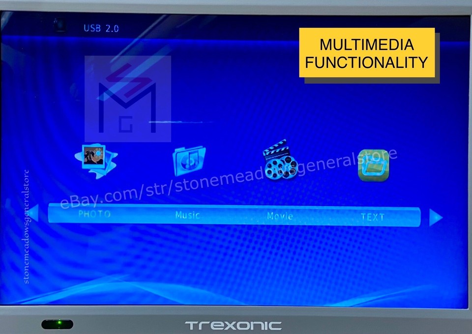 Trexonic Portable 12.5” TV + DVD Player w Warranty Swivel TFT LED ...