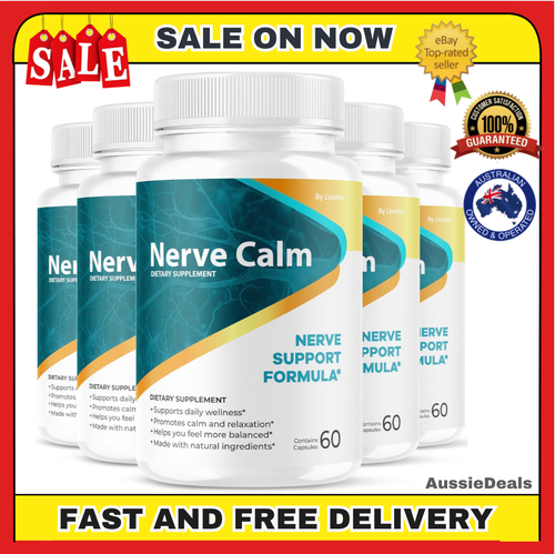 (5 Pack) Nerve Calm Capsules - Official NerveCalm Premium Formula ...