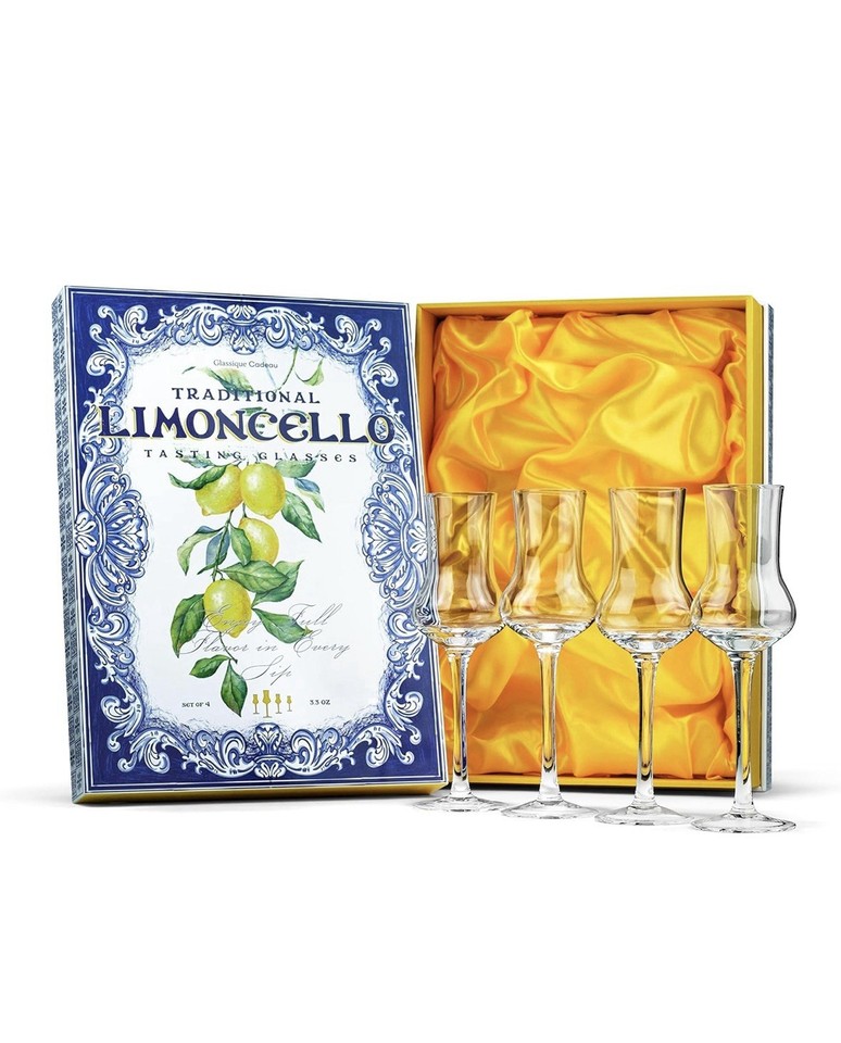 Limoncello Tasting Glasses New In box Set Of 4 by Glassique Cadeau | eBay