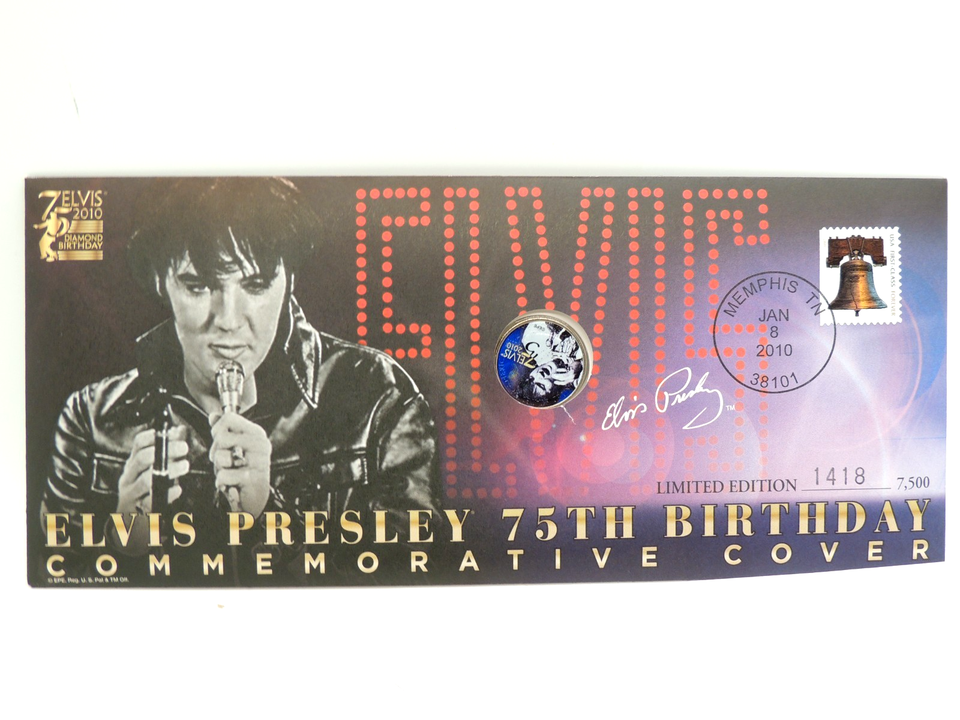 Morgan Mint Elvis Presley 75th Birthday Commemorative Cover 1418/7500 ...
