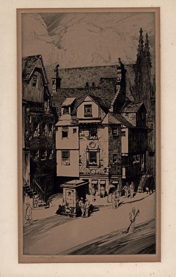 Thomas Duncan Rhind (1871-1927) Signed Etching John Knox House Scotland ...
