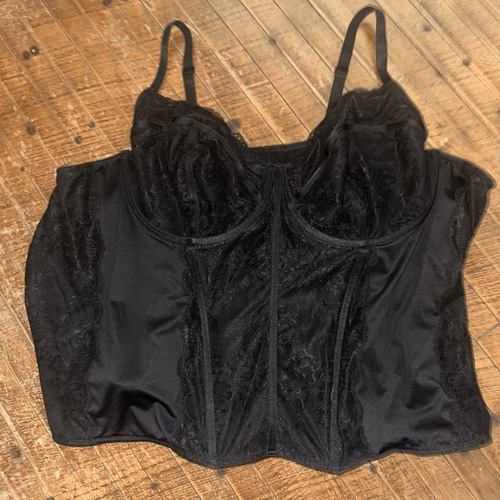 Torrid black semi sheer lacy bustier 6x plus size corset | eBay