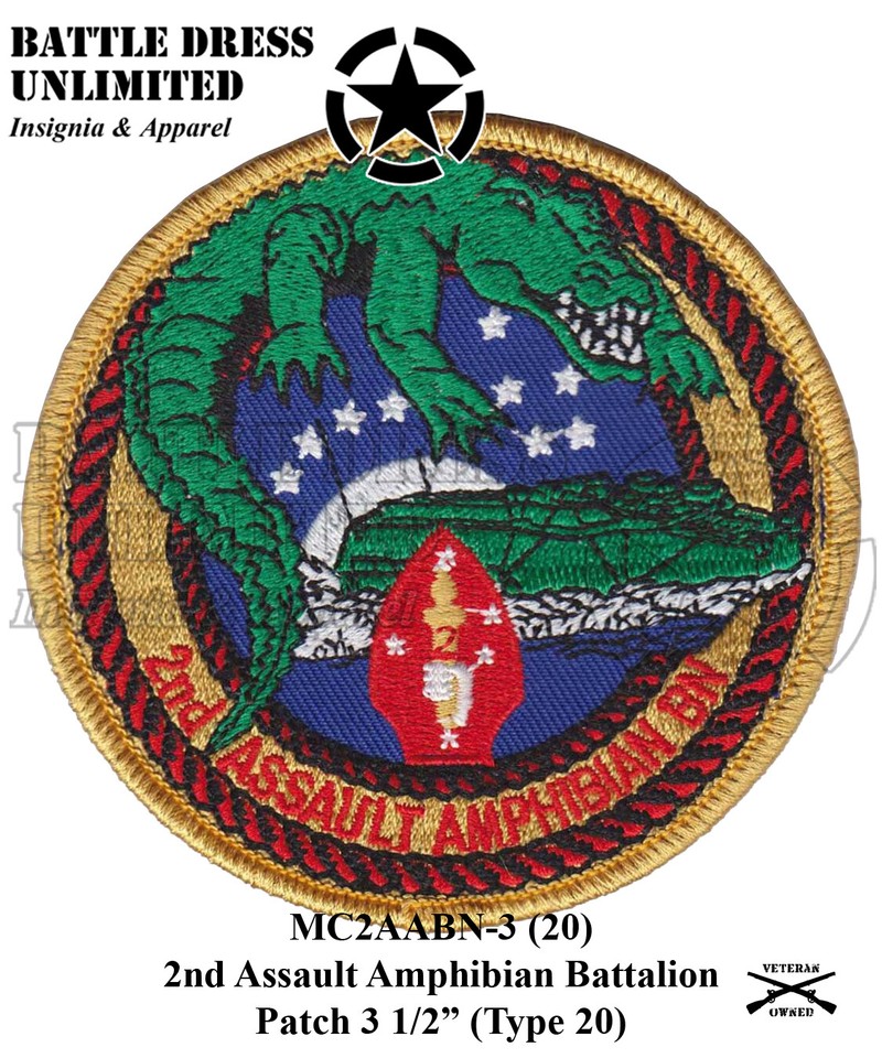 2nd 3rd 4th School Assault Amphibian Battalion Patch YAT YAS USMC ...