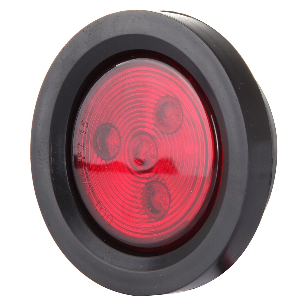 2.5 Inch 4X Amber 4 LED Light Red Round Truck Trailer Side Marker ...